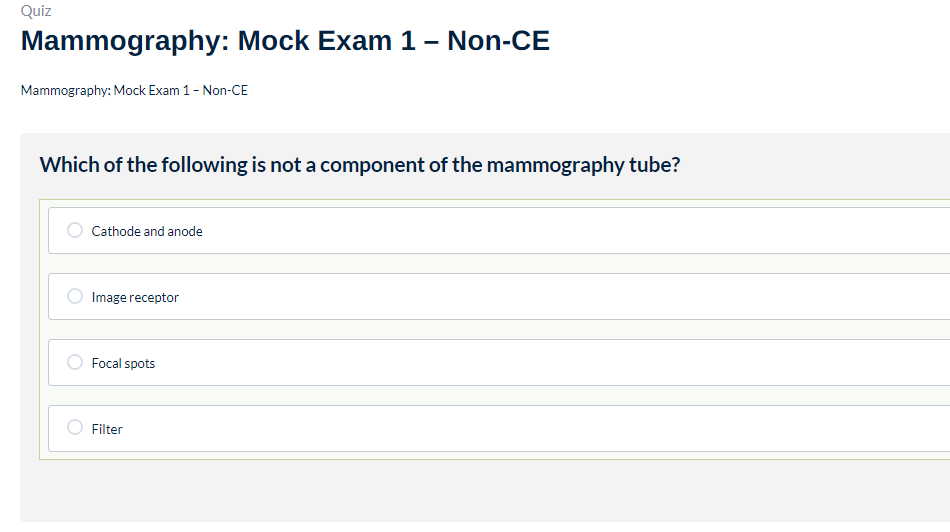 Mammography Certification Course - ARRT Exam CEUs - MammoTutor
